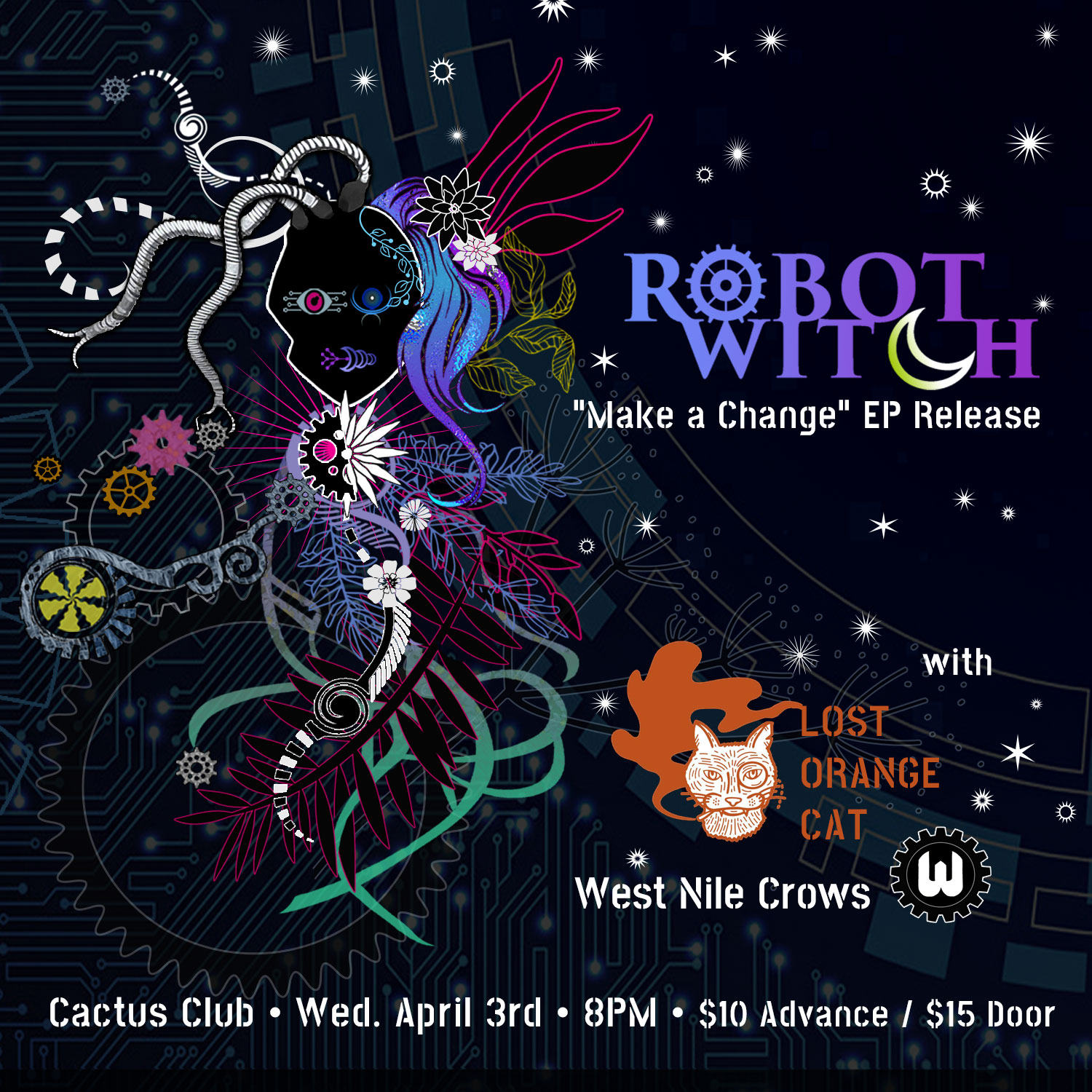Robot Witch “Make A Change” EP Release • Lost Orange Cat • Whiskey and ...
