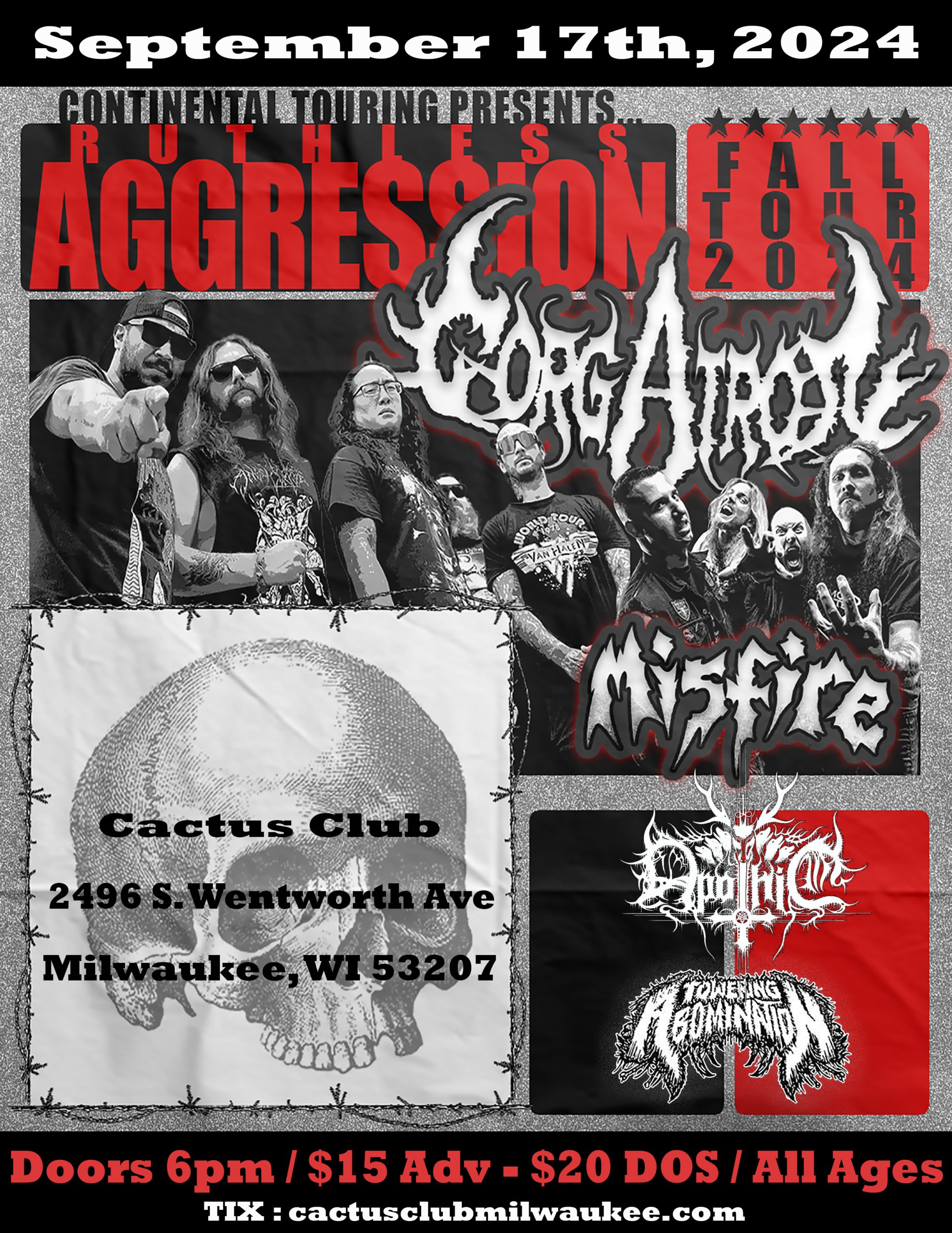 Gorgatron • Misfire • Apothic • Towering Abomination | Cactus Club