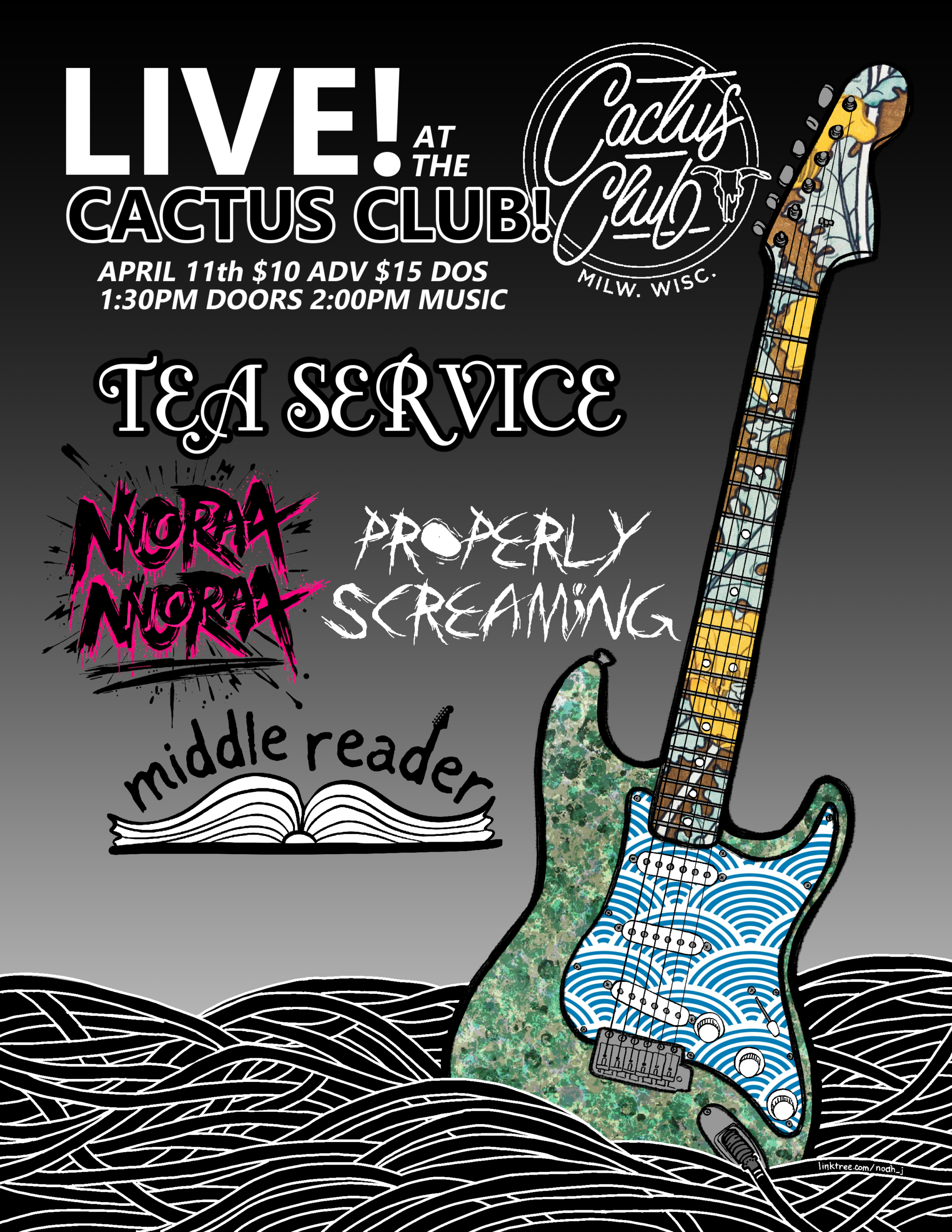 Tea Service • Nora Nora • Properly Screaming • Middle Reader | Cactus Club